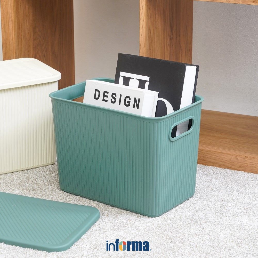 Jual Informa 28.7x19x21.3 cm Kotak Penyimpanan Dengan Tutup - Hijau ...