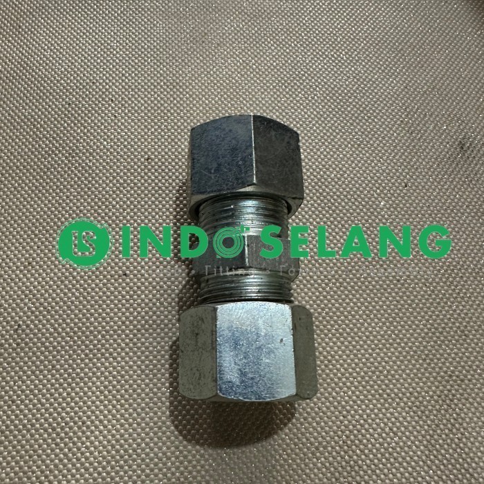 Jual UNION STRAIGHT 12S 12MM FITTING HYDRAULIC CONNECTOR PIPE PIPA TUBING LENGKAP DENGAN MUR DAN ...