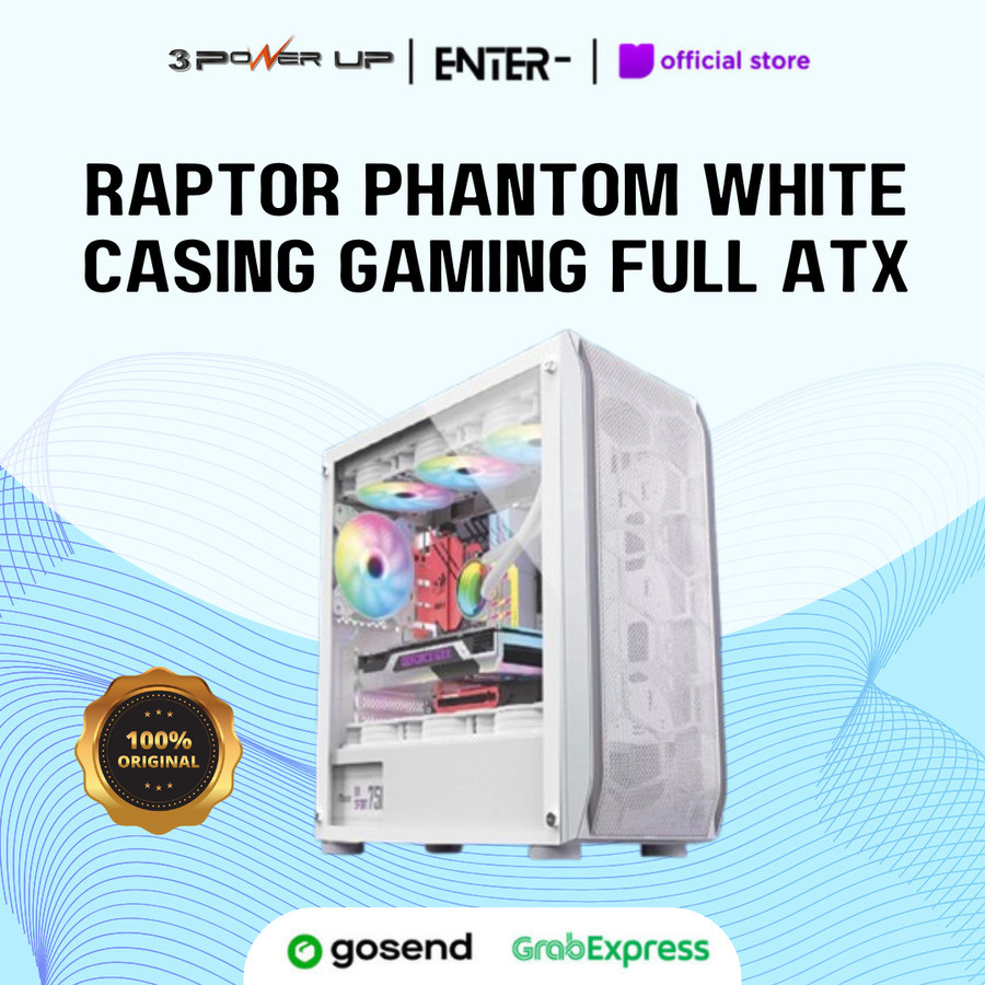 Jual Casing Gaming RAPTOR PHANTOM White Casing Gaming FULL ATX | Shopee ...