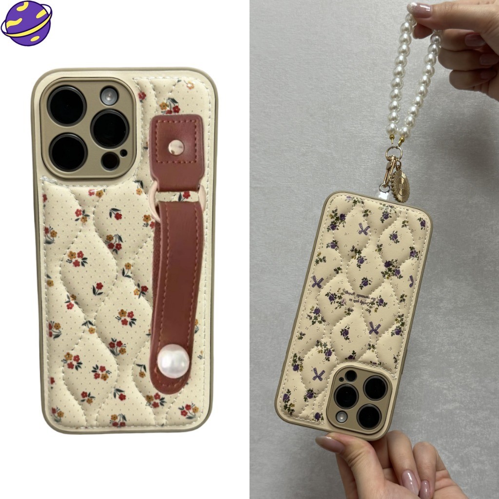 Jual Floral Pearl Bracelet Casing Down Jacket Phone Case Suitable for ...