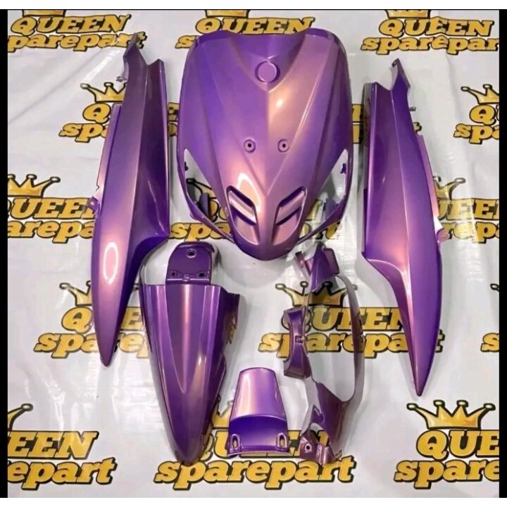 Jual full body halus yamaha Mio sporty warna custom purple ungu ...