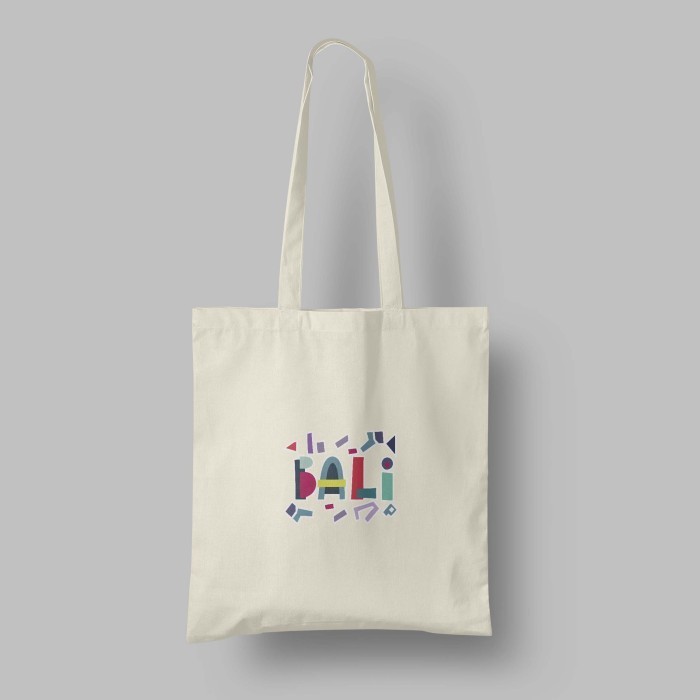 Jual Tas Totebag Tulisan Bali: Island Chic Tas Jinjing Tulisan Eksotis ...