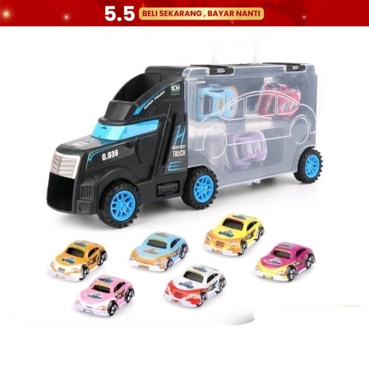 Jual Mainan Mobil SLIDE STORAGE CAR Truk Besar Sliding & Pull Back Car ...
