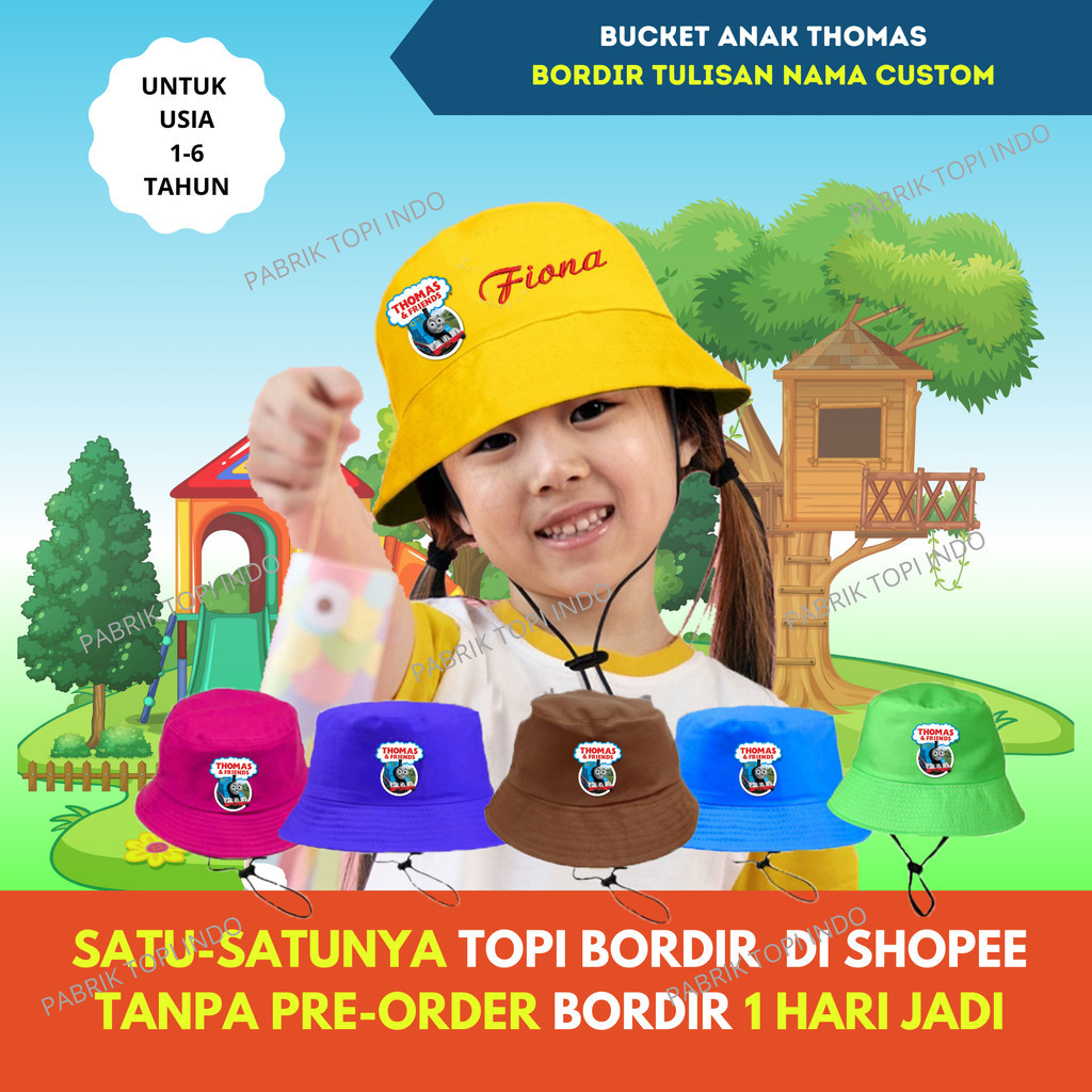 Jual Topi Anak Thomas Kereta dan Bordir Nama Untuk Anak Usia 1 - 6 ...
