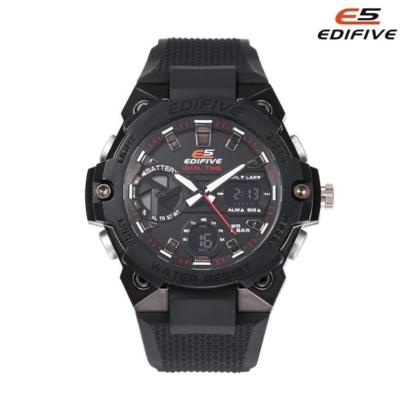 Jual Edifive Jam Tangan Pria Tali Rubber Lurus Chronograph Sporty IT8024 | Shopee Indonesia