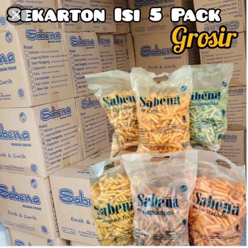Jual Snack Sabena Stick Balado Jagung Bakar Keju Jajanan Kiloan 360g ...