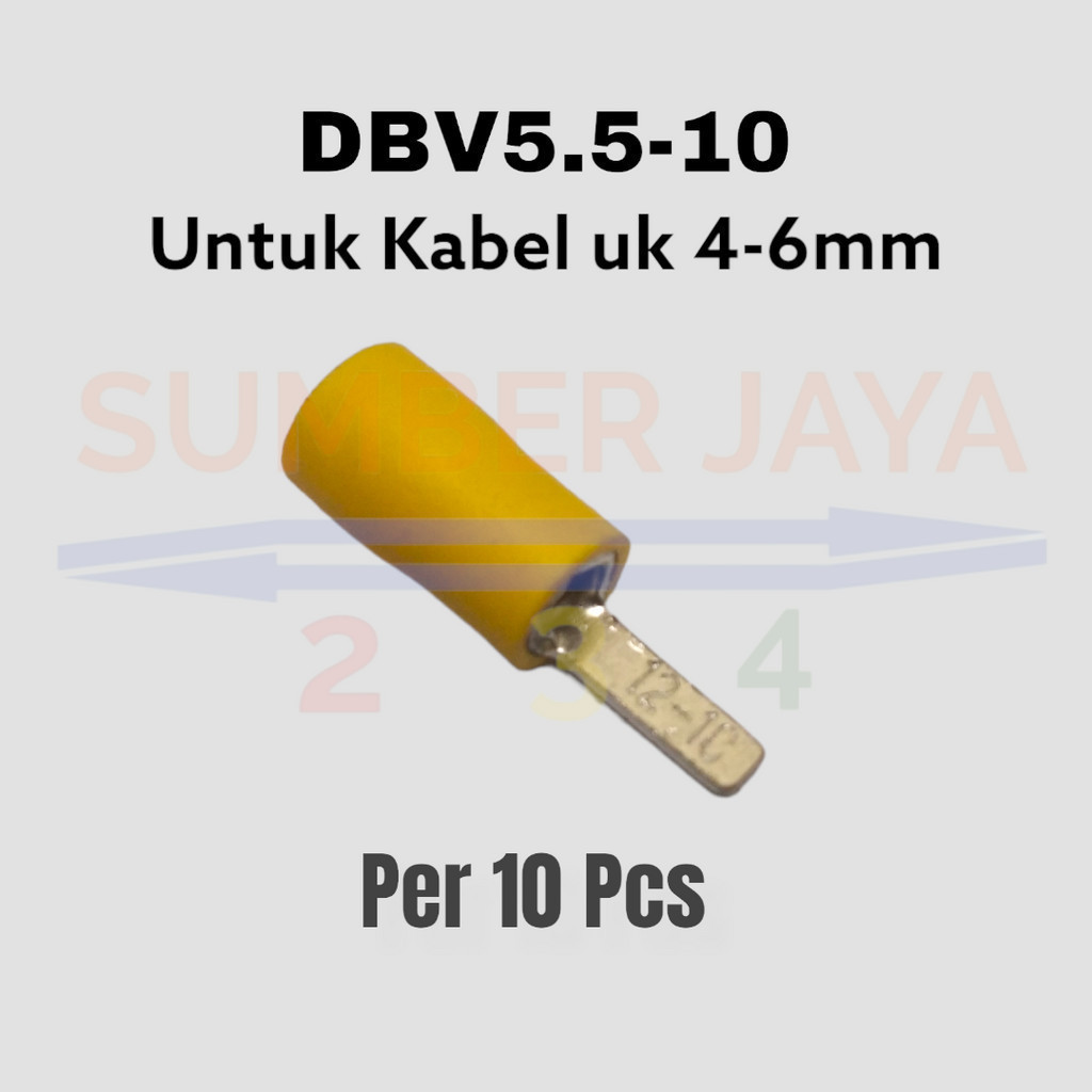 Jual Per 10Pcs - Skun Kabel Tusuk DBV 5.5-10 Kabel 4-6mm Kuning Skun Tusuk | Shopee Indonesia