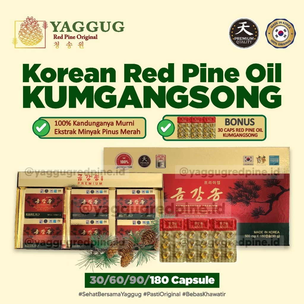 Jual Red Pine Oil Korea "KUMGANGSONG PREMIUM" - 100% Original | Shopee ...