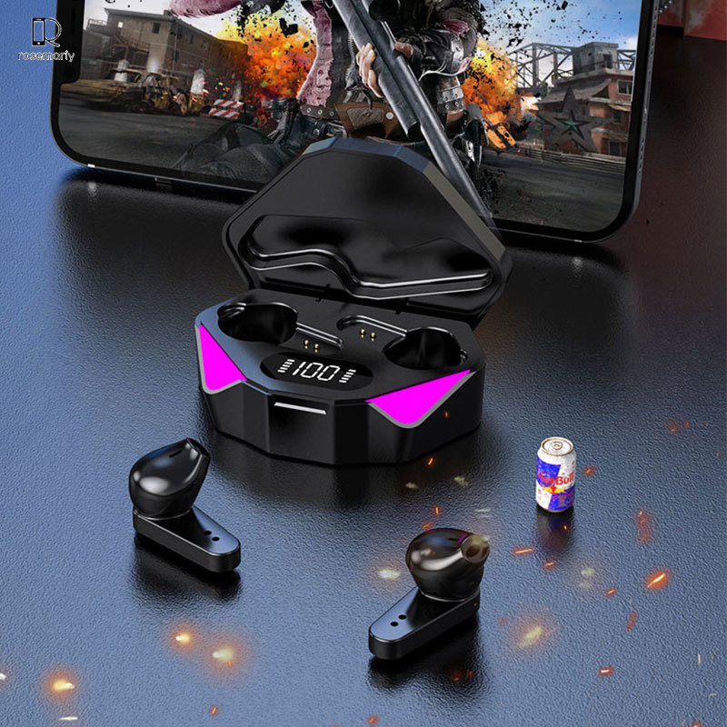 Jual TWS Gaming Headset X15 Wireless Bluetooth 0-latency Earphone LED ...