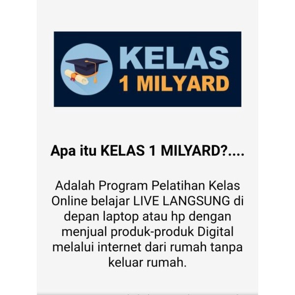Jual KELAS 1 M MILYAR MILYARD TUTORIAL JUALAN PRODUK DIGITAL DI RUMAH AJA DIGITAL MARKETING ...