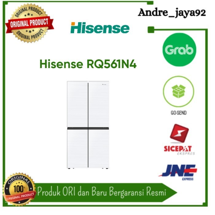 Jual KULKAS HISENSE RQ 561 N4IWU LEMARI ES 4 PINTU SIDE BY SIDE ...
