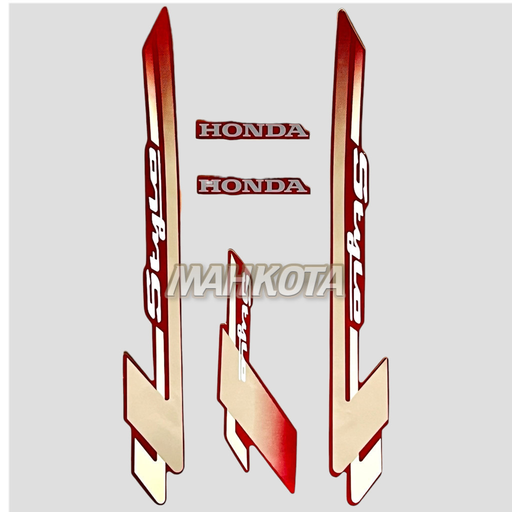 Jual Striping Stiker Polet Sepeda Motor List honda stylo 160 2024 merah ...
