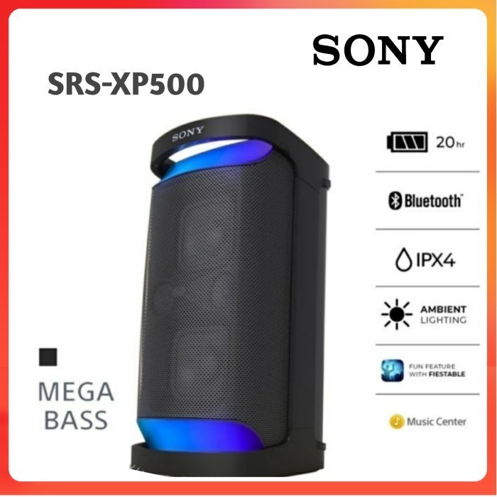 Jual Sony SRS-XP500 Portable Party Speaker Bluetooth Karaoke, With ...