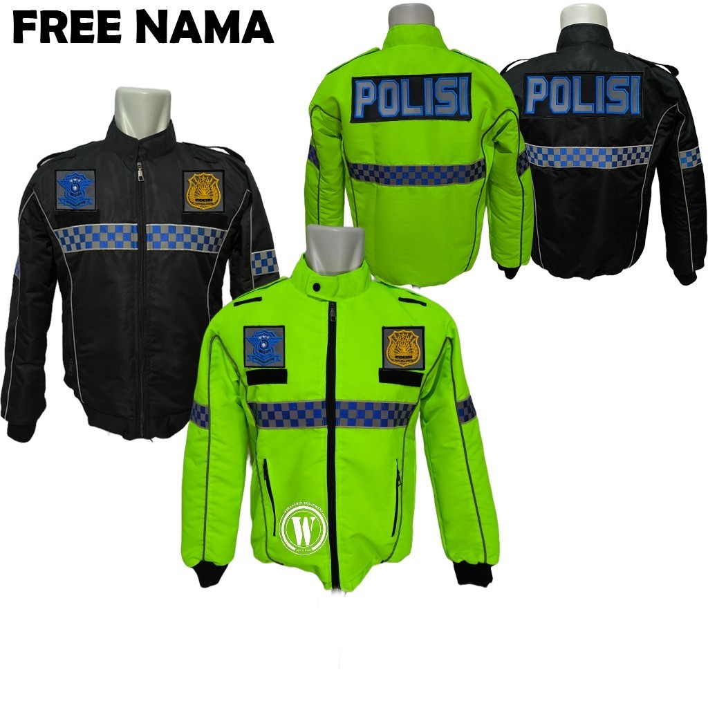 Jual Ghassan.Id Jaket Polisi Polantas Strip Catur Bisa Menyala Hijau ...