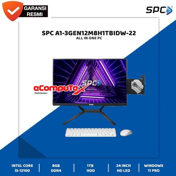 Jual PC AIO SPC A1-3GEN12M8H1TBIDW-22 - i3-12100 8GB 1TB - TKDN RESMI | Shopee Indonesia