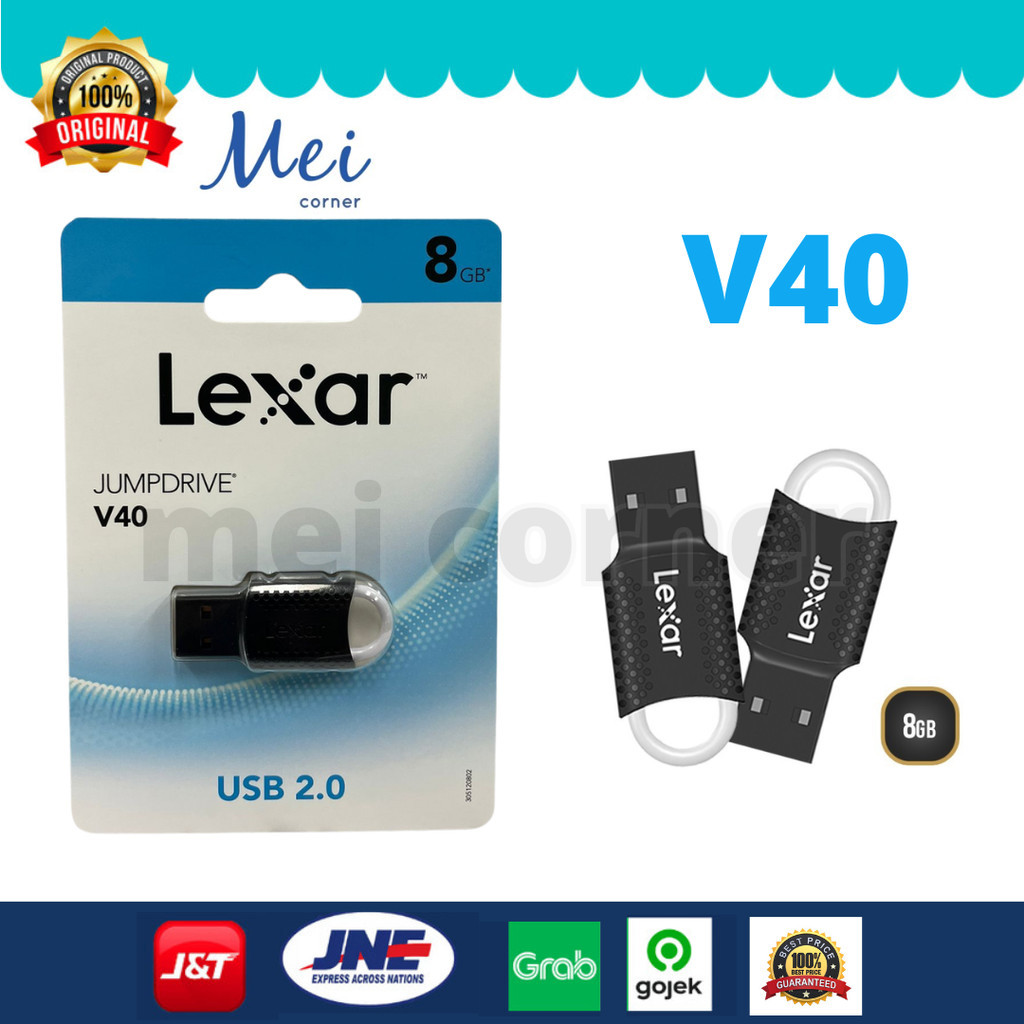 Jual LEXAR Flashdisk USB 2.0 JumpDrive V40 Flash Drive 8GB (MC) | Shopee Indonesia