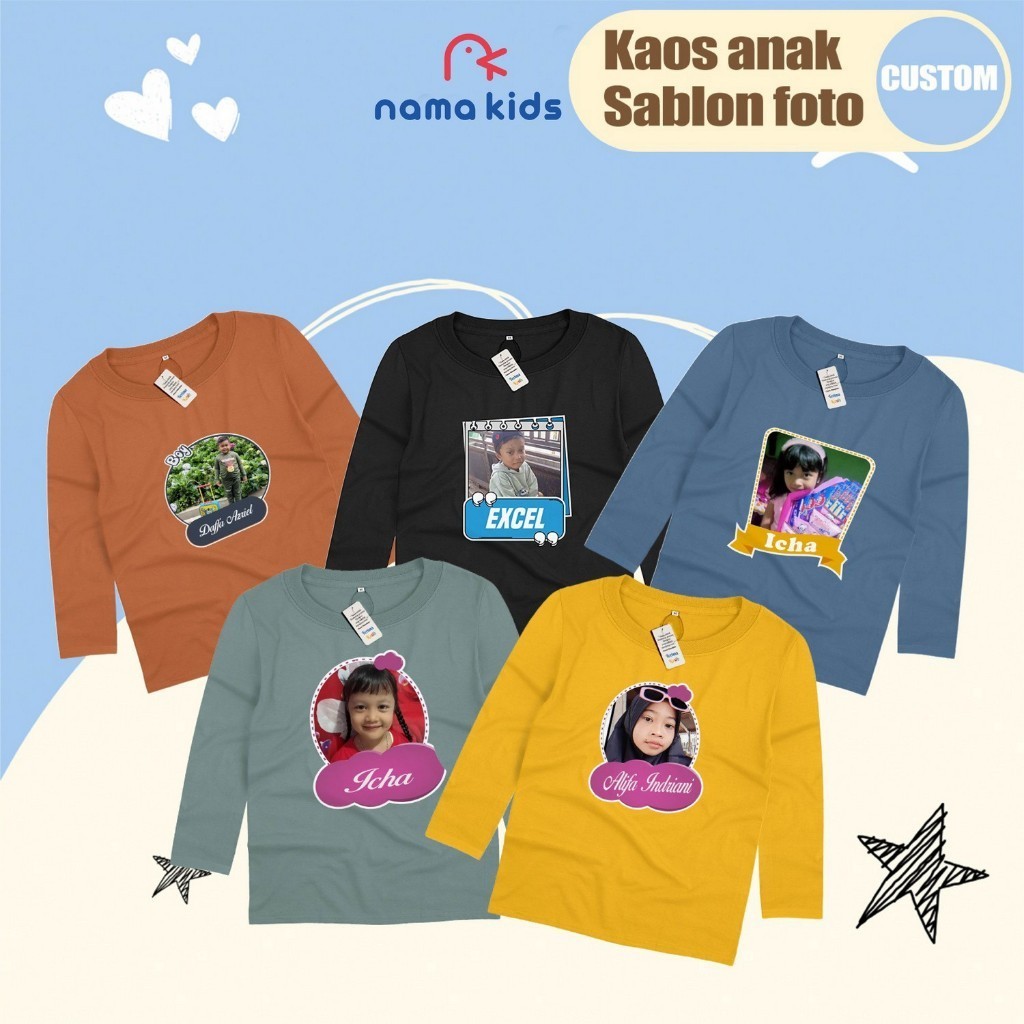 Jual Kaos foto nama anak kaos custom sablon foto nama anak lucu cewe ... Jual Kaos foto nama anak kaos custom sablon foto nama anak lucu cewe ...