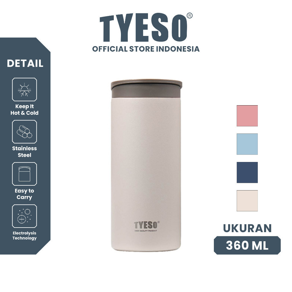 Jual Tyeso Tumbler Botol Minum 360ml TS-8840 Aesthetic Stainless Steel Ori Double Vacuum ...