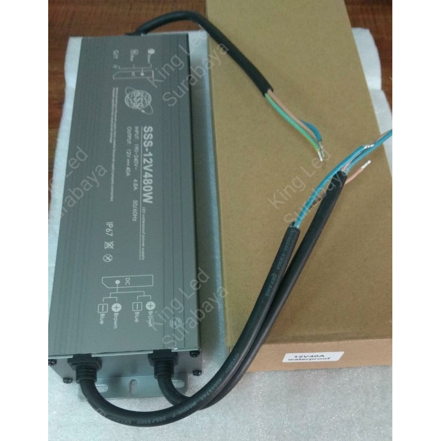 Jual Power Supply Switching 12V 40A 480W Trafo Adaptor Waterproof IP67 ...