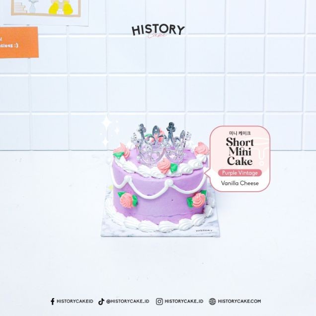 Jual HistoryCake Kue Tart Ulang Tahun Birthday Cake Mini Rasa Vanilla ...