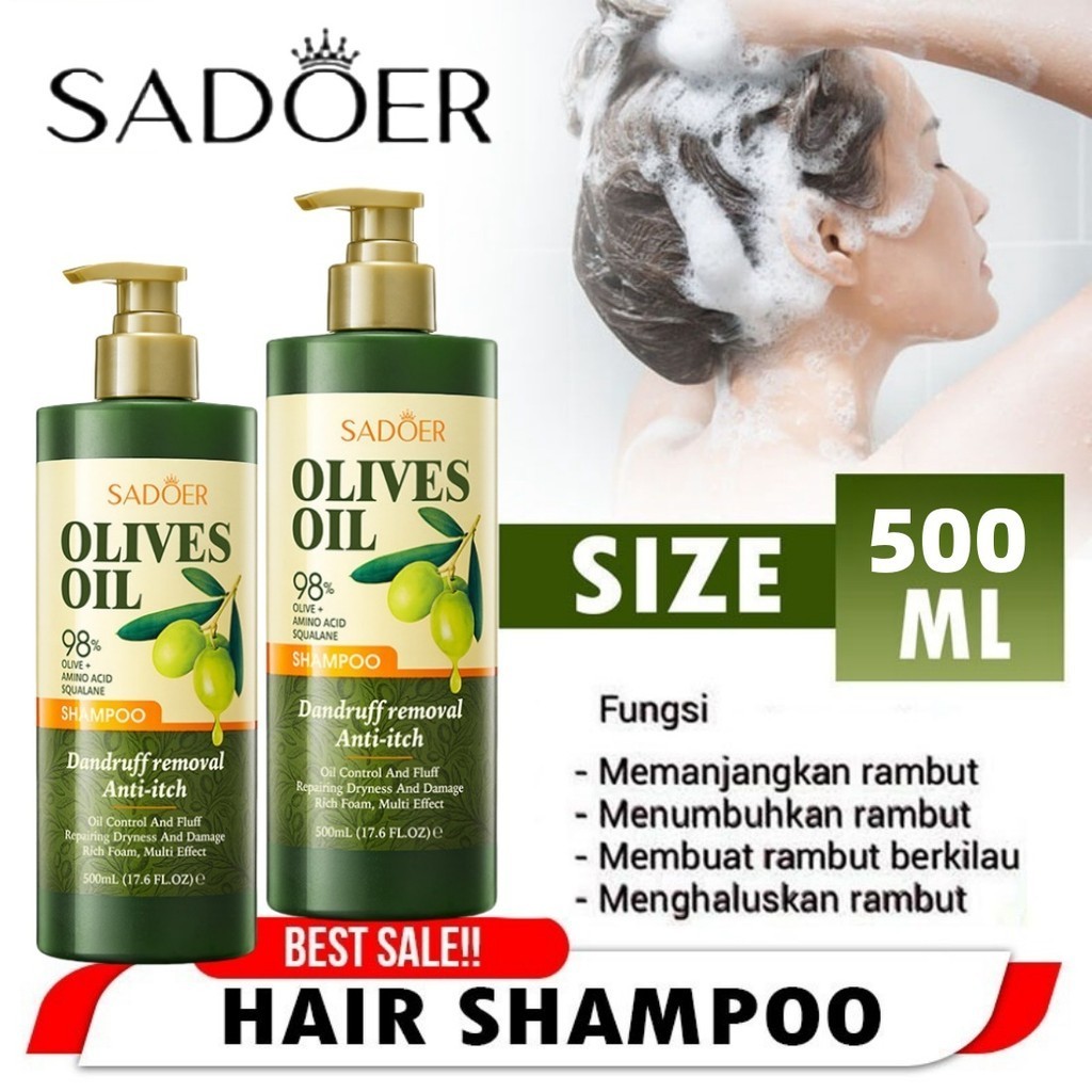 Jual SADOER Shampoo Zaitun OLIVE Extract Hair Threatment Anti Ketombe / Dandruff & Anti Rontok ...
