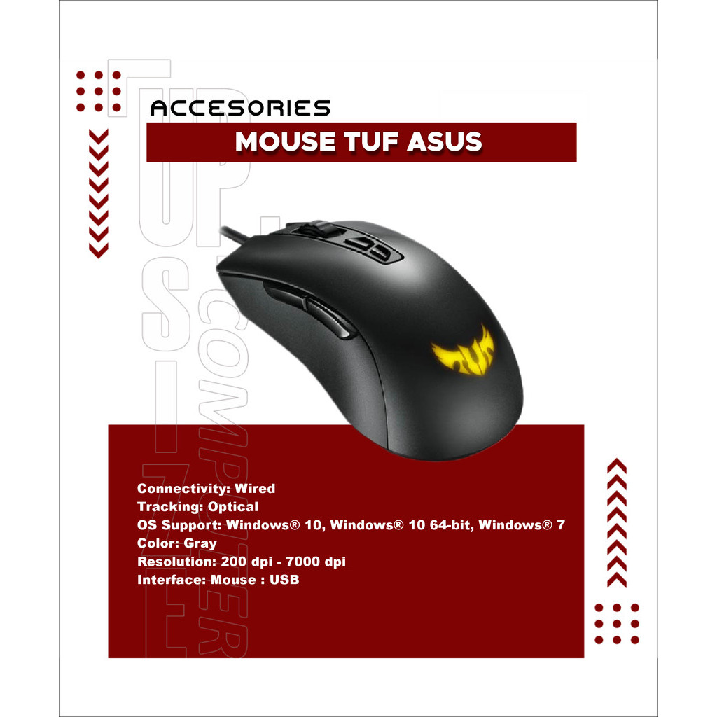 Jual ASUS TUF Gaming M3 Ergonomic Wired RGB Gaming Mouse | Shopee Indonesia