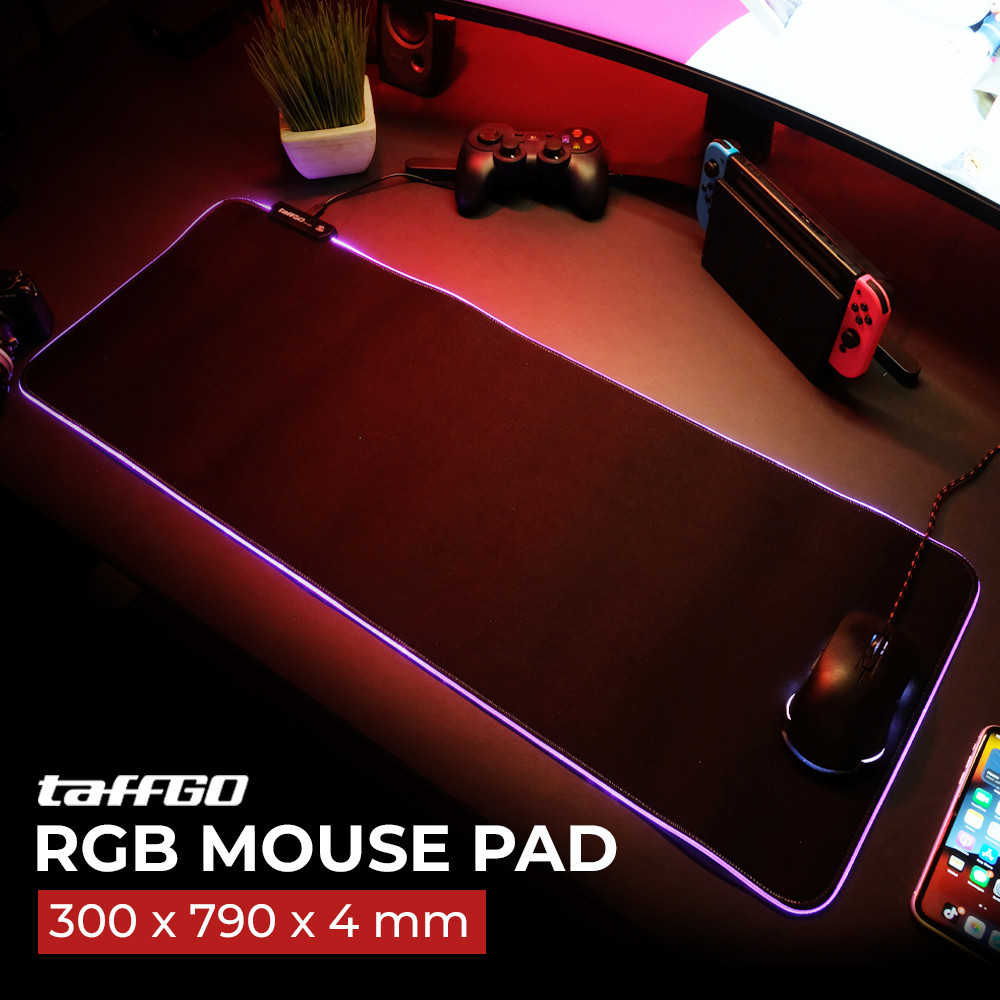 Jual Mousepad RGB Gaming XL RGB LED 300x900x4mm 250x300x4mm 300x790x4mm ...