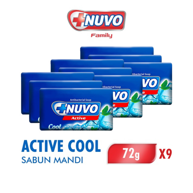 Jual NUVO Active Bar Soal Active Cool 72gr x 3 pcs x 3 pack | Shopee ...