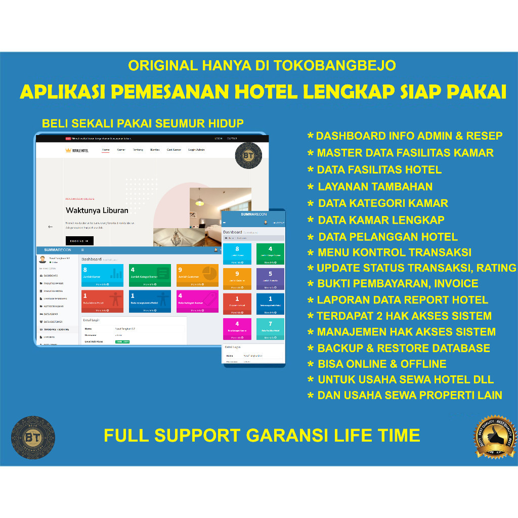 Jual APLIKASI PEMESANAN RESERVASI HOTEL BOOKING HOTEL FULL SOURCE CODE DAN DATABASE LENGKAP SIAP ...