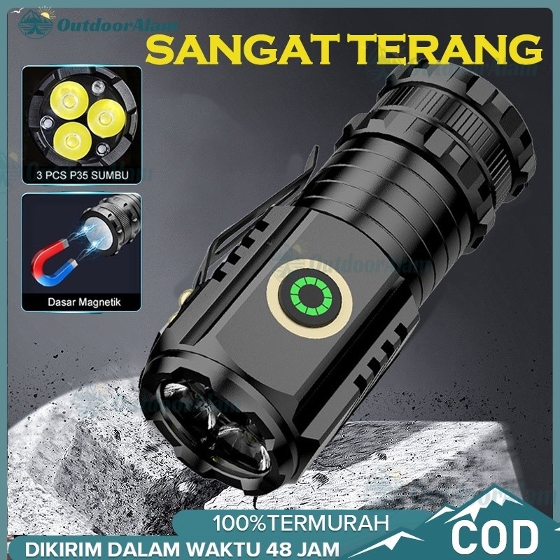 Jual 1300LM Senter Mini Tinggi Terang Senter LED Torch Light Outdoor ...
