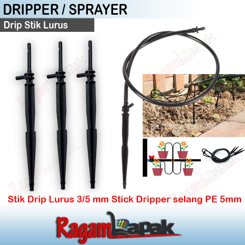 Jual Stik Drip Lurus 3/5 mm Stick Dripper Irigasi 5 mm HITAM | Shopee ...