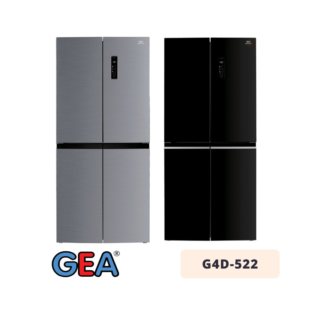 Jual KULKAS SIDE BY SIDE GEA G4D-522 BLACK INOX INVERTER 4 PINTU ...