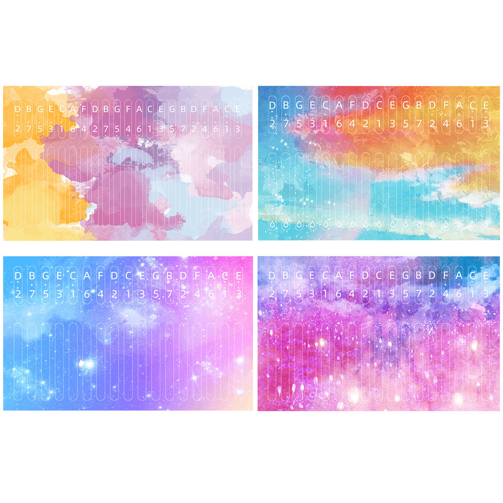 Jual 4 Pcs Sticker Note Kalimba Piano Thumb Decal Color Stickers Pvc ...