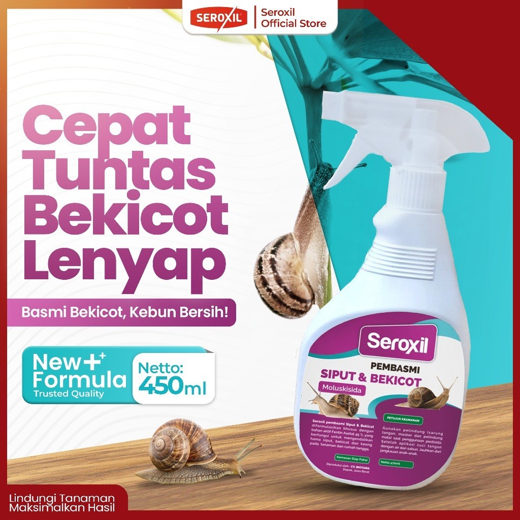 Jual [ AV - Seroxil ] Seroxil Obat Racun Pembasmi Bekicot, Siput, Keong ...