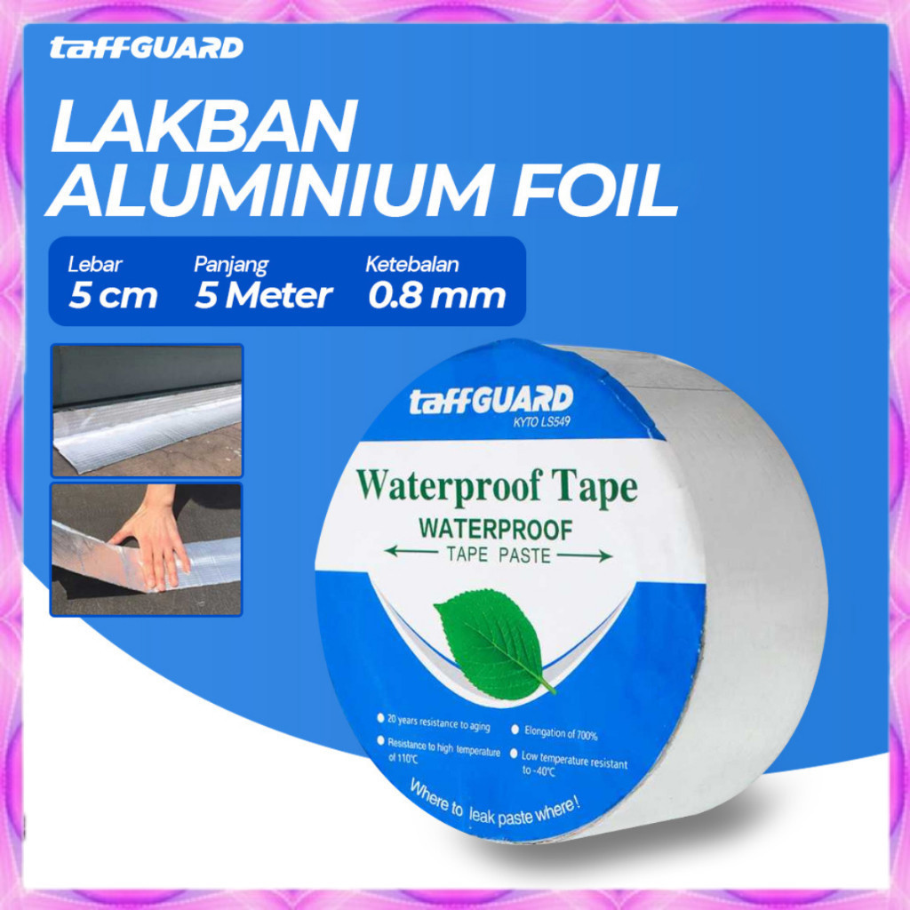 Jual Anissa_store-Lakban Anti Bocor Anti Air Tahan Panas Aluminium Foil 5 cm x 5 m Asphalt ...
