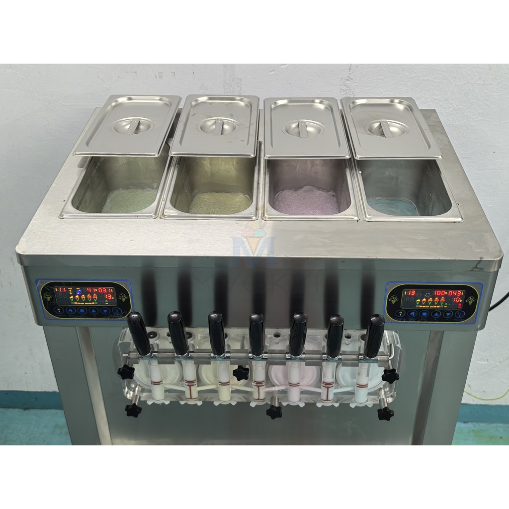Jual 7 flavors high quality table top ice cream machine soft /soft ...