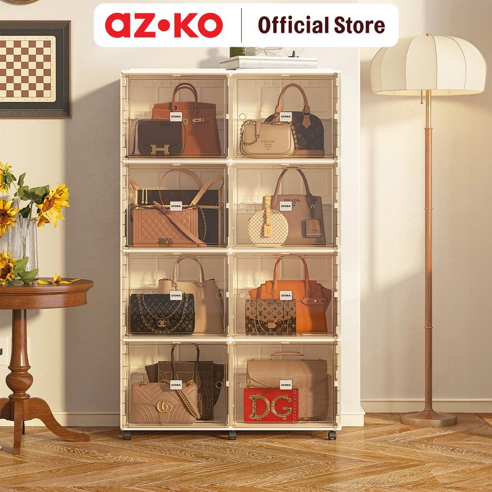 Jual AZKO Stora Kotak Penyimpanan Tas Collapsible Dengan Roda Display ...