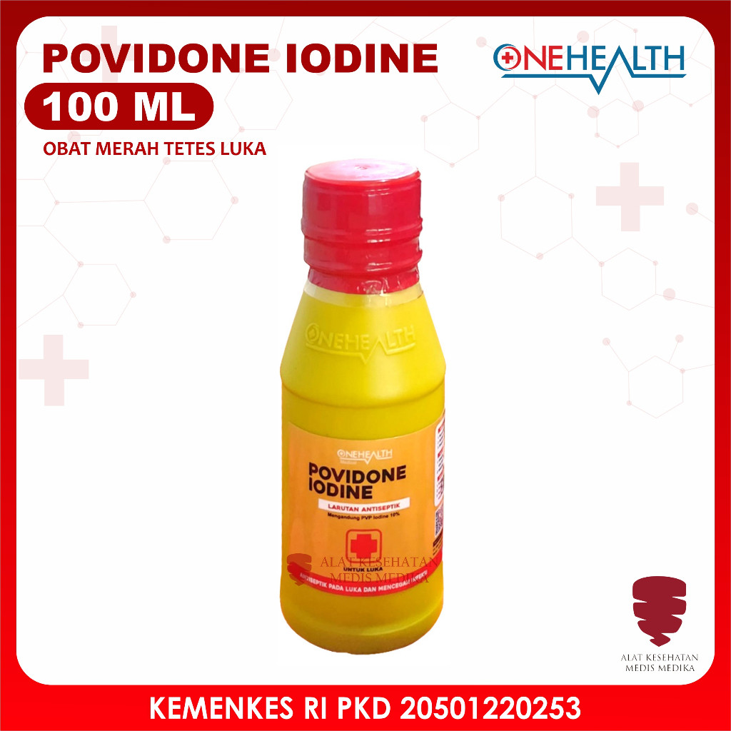 Jual Povidone Iodine 100ml OneHealth Antiseptik Peralatan P3K Obat ...