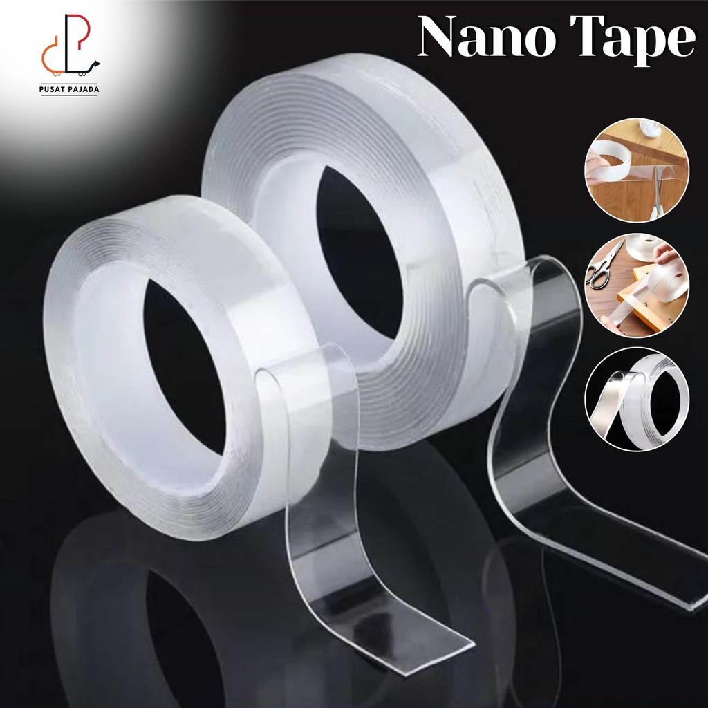 Jual Nano Double Tape Bening Acrylic Isolasi 5M Transparan Waterproff ...
