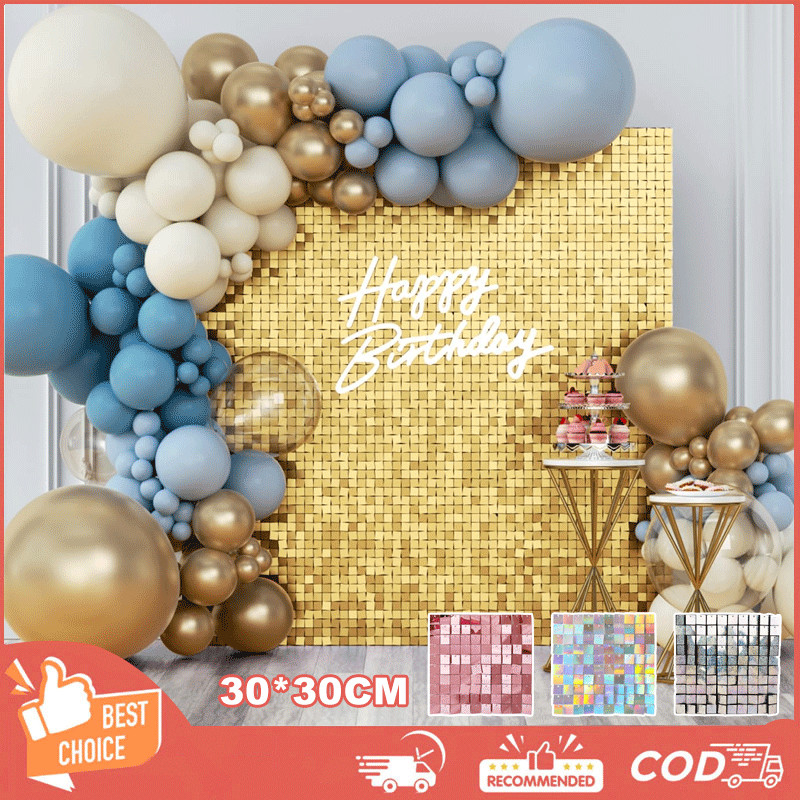 Jual Sequin Panel Backdrop Tile Wall Kotak Tile Wall Panel Square ...