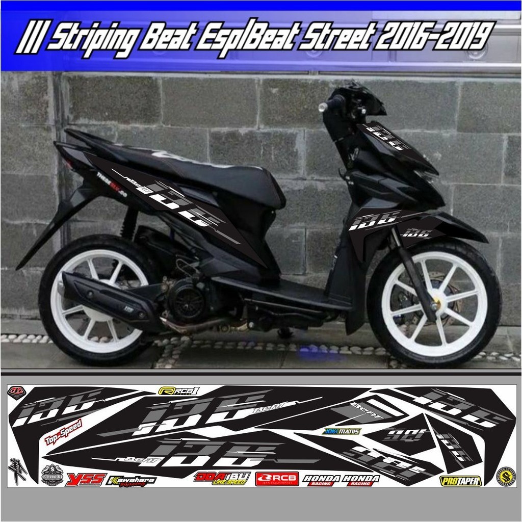 Jual Striping Beat Fi New Esp 2017 2018 2019 Sticker Setiker Beat Motif ...