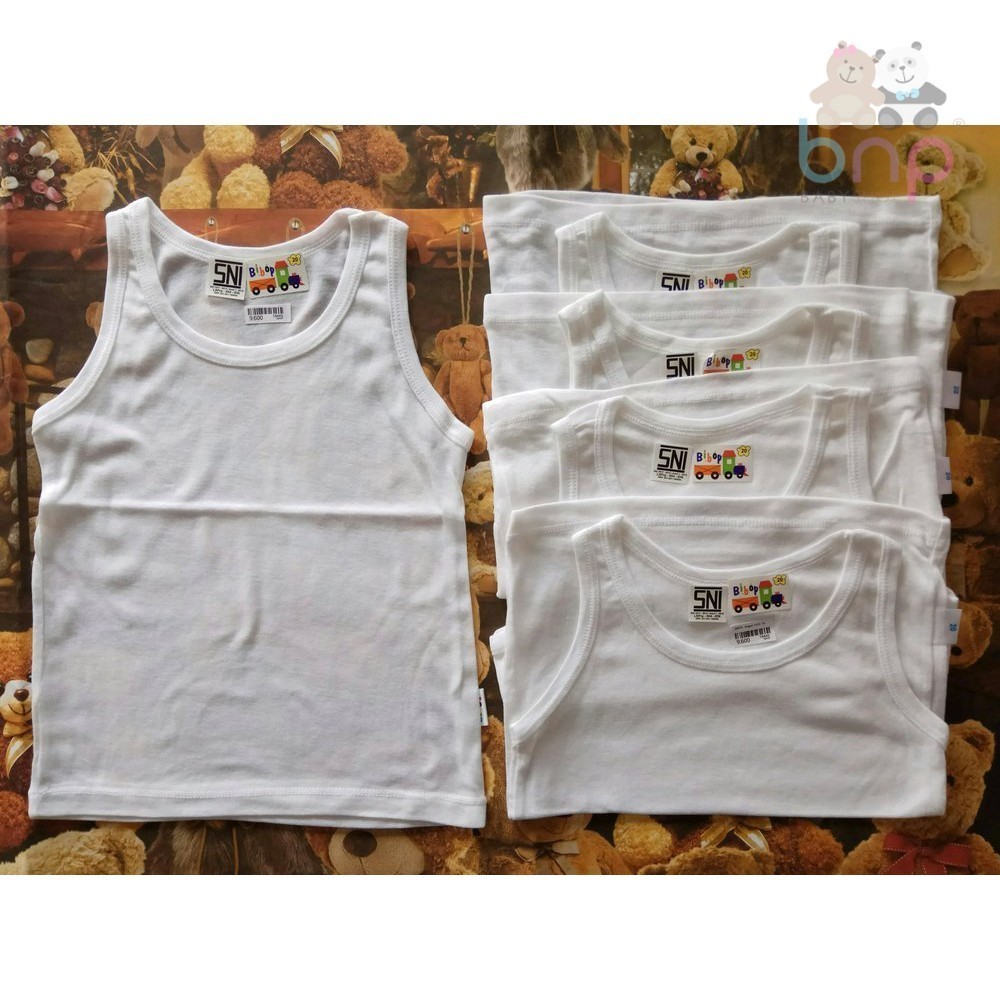 Jual Bibop Singlet Warna Putih Polos | Shopee Indonesia
