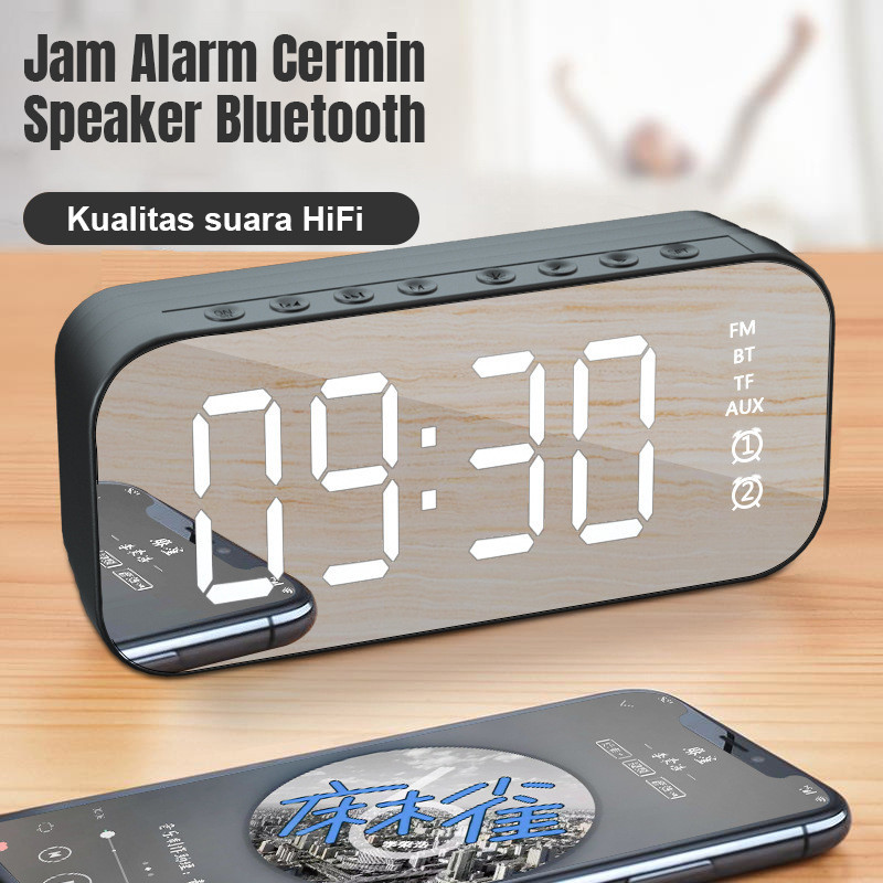 Jual { ready } Jam cermin speaker Bluetooth nirkabel speaker Bluetooth ...