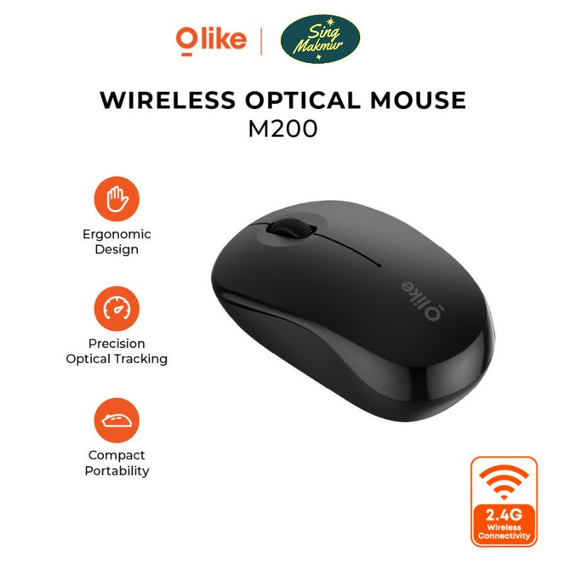 Jual OLIKE WIRELESS OPTICAL MOUSE M200 | Shopee Indonesia