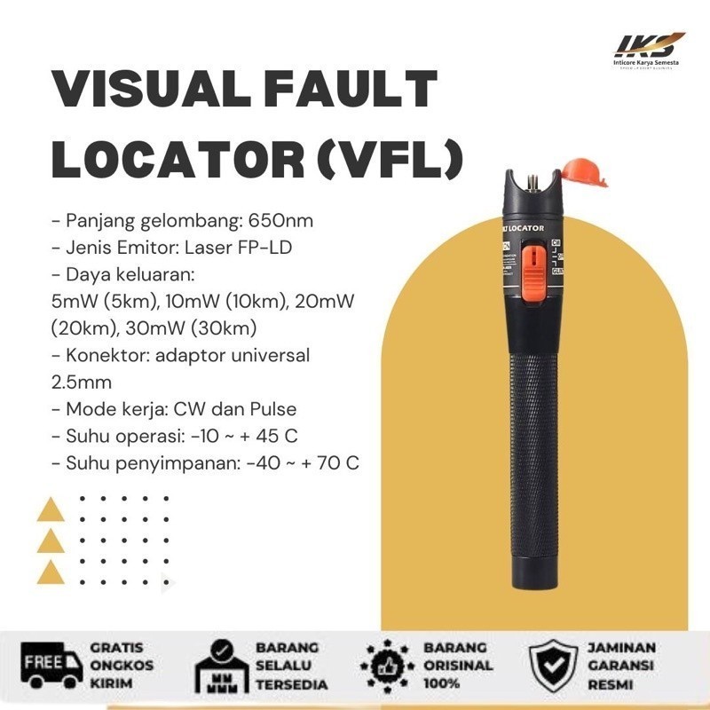Jual VFL 5mW 10mW 20mW 30mW Visual Fault Locator Fiber Optik Laser ...