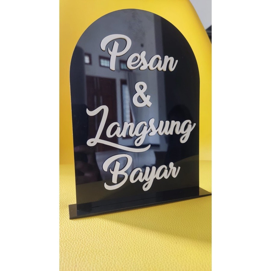 Jual Sign Cafe Akrilik Timbul - PESAN LANGSUNG BAYAR - Sign Meja Kasir ...