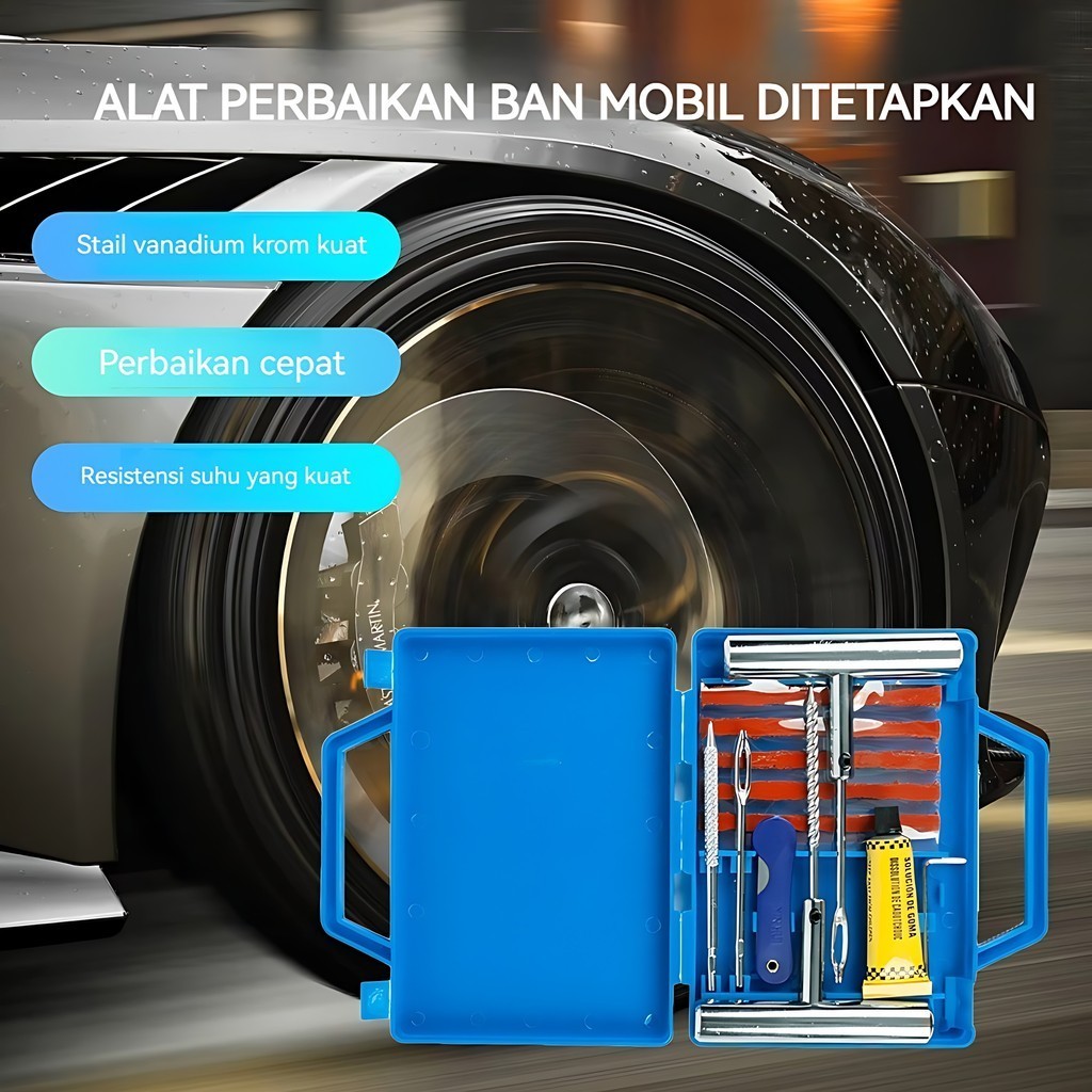 Jual Alat Tambal Ban Set 12pcs Tubles Tubeless Tembel Ban Bocor Motor ...