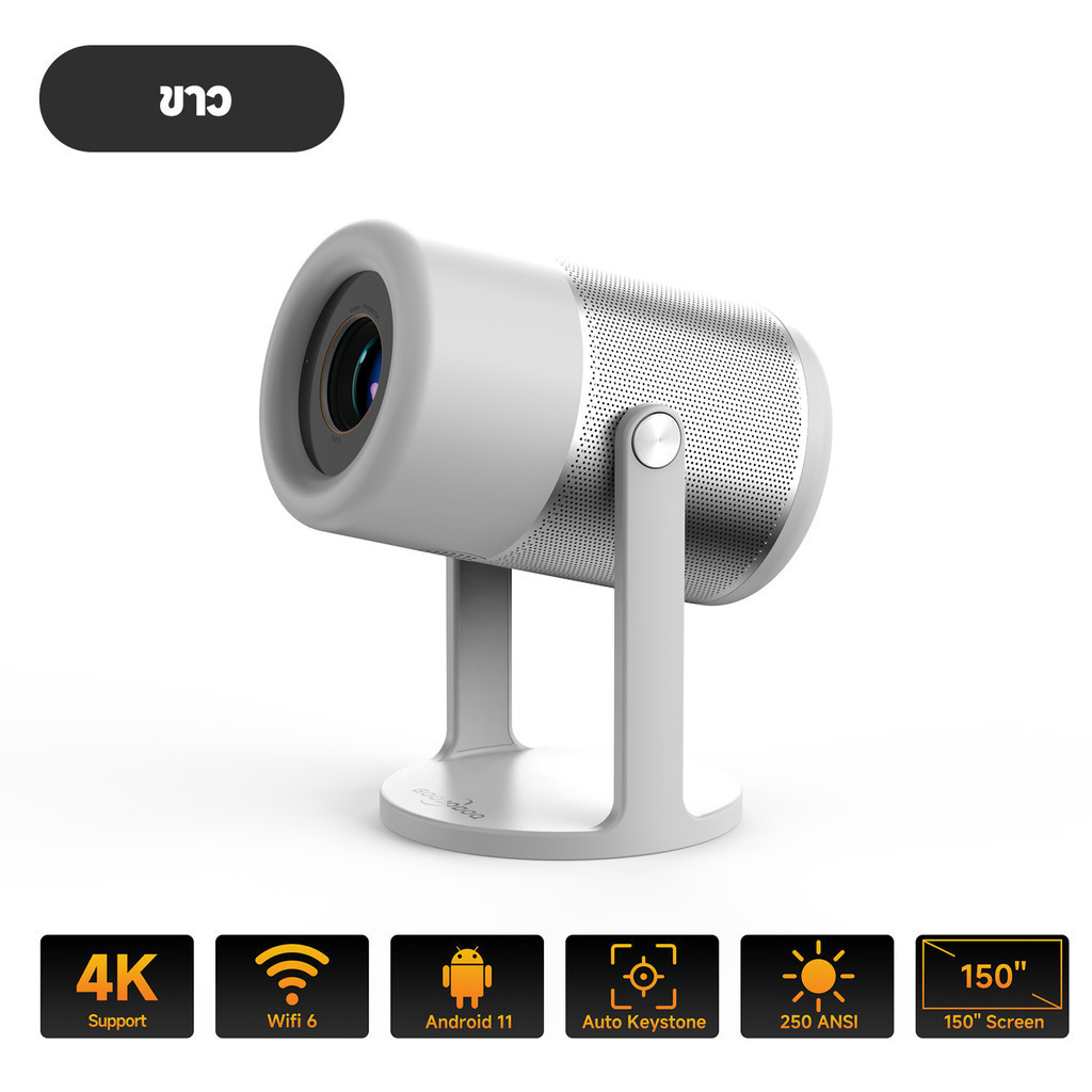 Jual GOOJODOQ 4K Portable Proyektor with 360° Free Angle Projector ...