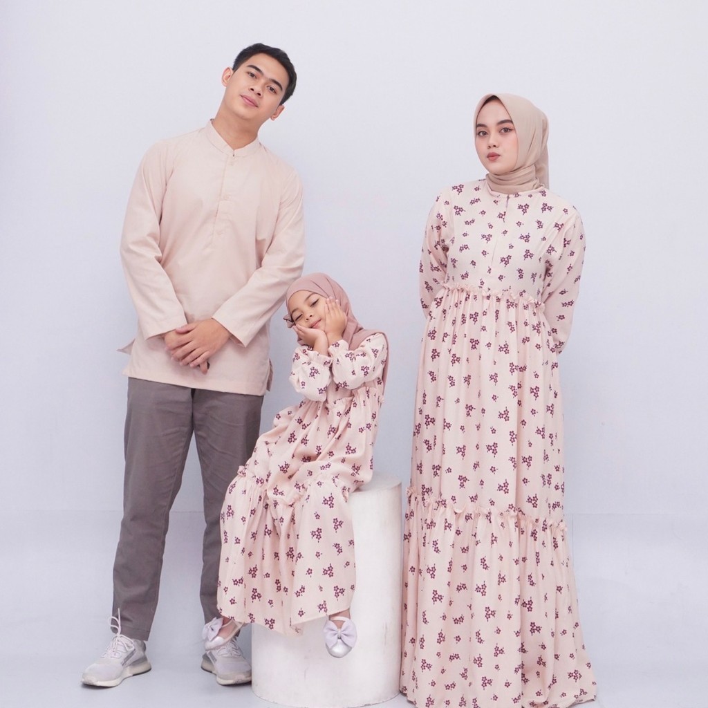 Jual GHAZU Ainun Family Set Baju Couple Keluarga Sarimbit Gamis ...