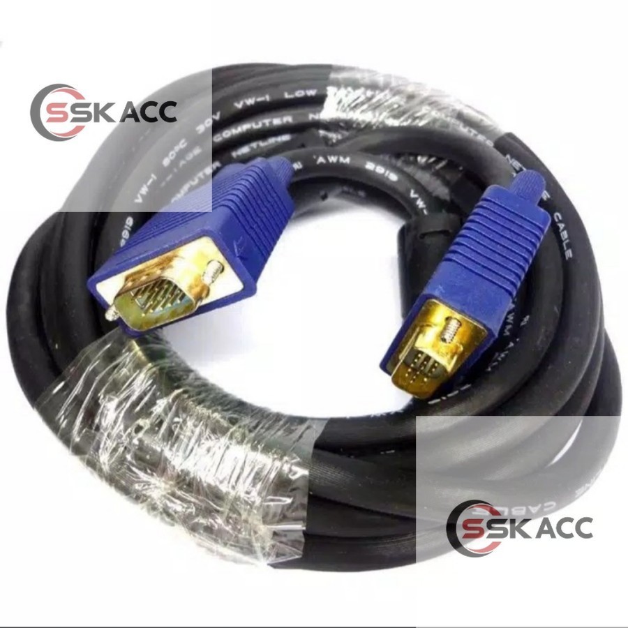 Jual KABEL VGA 10M HIGH QUALITY (GOLD PLATED) / VGA 10METER / VGA 10 M SSK-KOMPUTER | Shopee ...